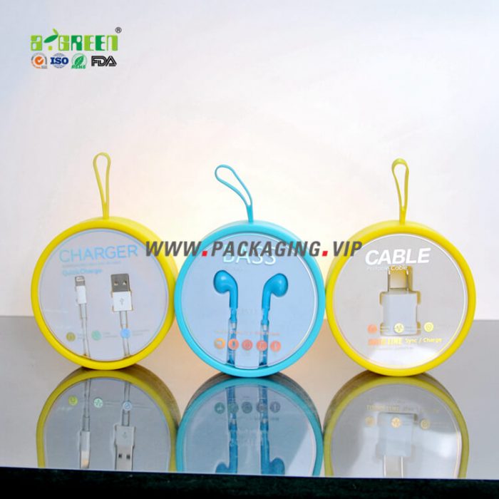 Plastic Round Box packaging for earphone - Agreen® Packaging